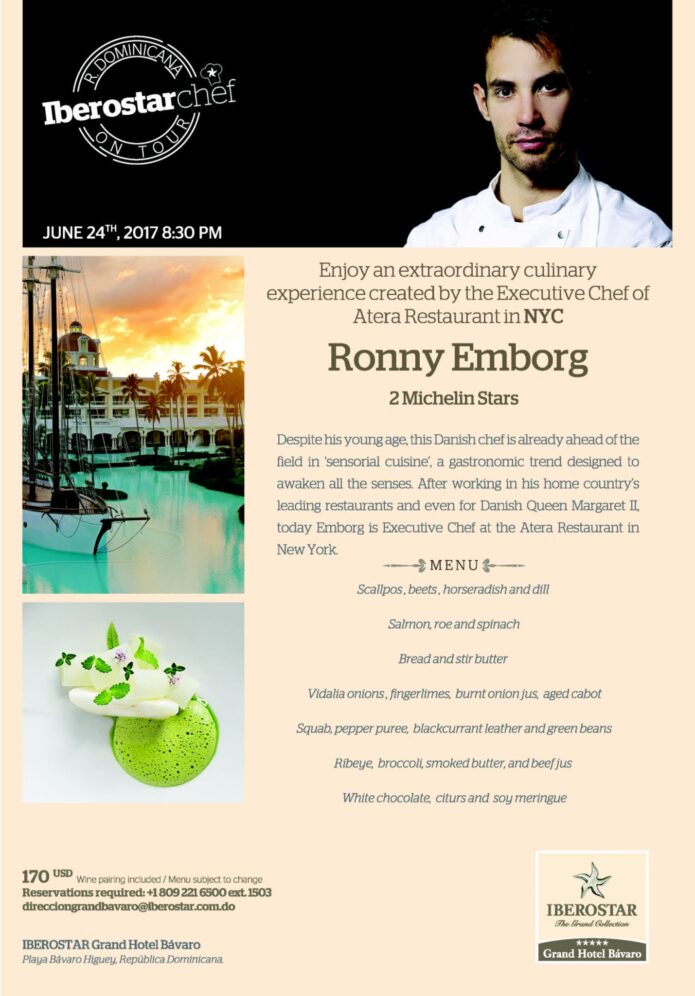 El chef sensorial Ronny Emborg en nueva fecha del Iberostar Chef Ontour ...